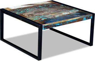 vidaXL Vidaxl - Table basse Bois de r&eacute;cup&eacute;ration massif 80x80x40 cm