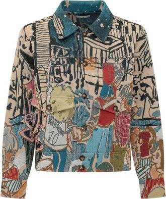 KidSuper Studios Homme, Vestes, Multicolore, Taille: S Veste Jacquarded