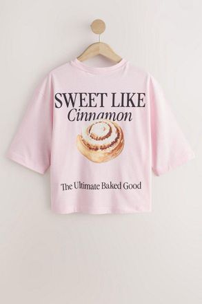 Next T-Shirt Kastiges Relaxed Fit Oversized-T-Shirt, Baumwolle (1-tlg)