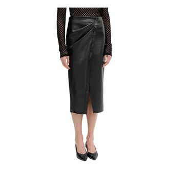 Patrizia Pepe Button-front Midi Rock - - Skirts - Damen - Schwarzk - M