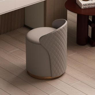 Generic 360° Drehbarer,Runder Ottoman-Schminksessel,Schminktisch Stuhl Hocker Für Schminktisch,Schlafzimmer & Esszimmer,Bürostuhl,Ohne Armlehnen,mit Lendenwir