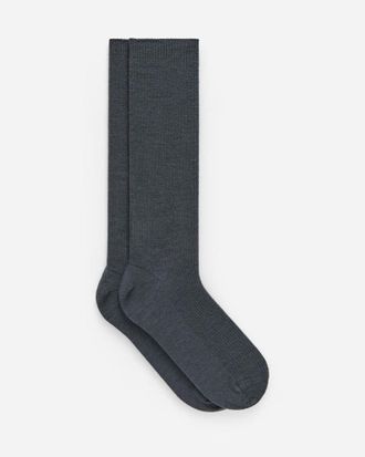 Arket Gerippte Socken Aus Wollmischung -Grau