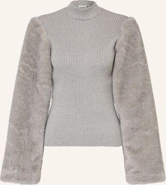 Co'Couture Cocouture Pullover Elisabethcc Im Materialmix grau