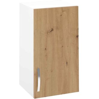 PEGANE Meuble haut de cuisine avec 1 porte coloris Ch&ecirc;ne Albar - Hauteur 70 x Longueur 40 x profondeur 35 cm