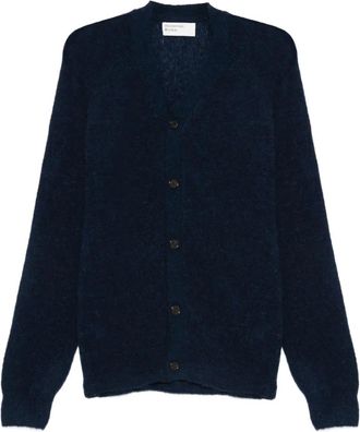 Universal Works cardigan en laine - Bleu