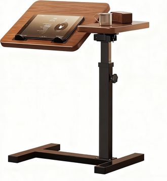 Generic Heimbürotisch, Schreibtisch, höhenverstellbar, klappbare Tischplatte, Computertisch mit Rollen, zeitgemäßer Stil, geeignet for den Einsatz zu Hause un