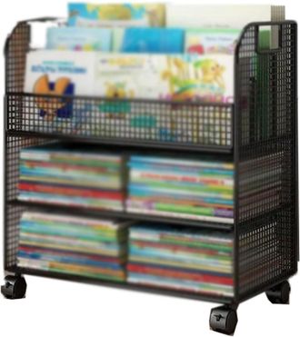Generic Kompakter Aufbewahrungsschrank Unter Dem Schreibtisch - Rollbares Kleines B&uuml;cherregal & F&uuml;r Home Office Platzsparendes Boden-B&uuml;cherregal Mit Rollen(Bl
