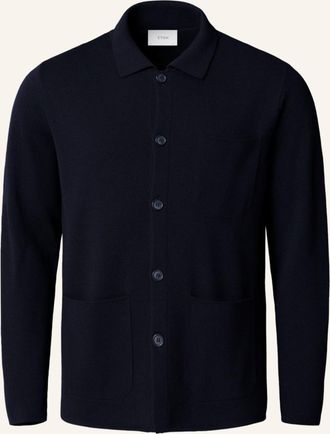 Eton Hemdjacke Milano-Strick blau