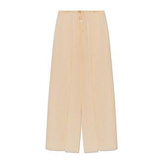 Balmain Pantalon de plage en soie Monogram - Femme - Maillots de bain - Beige - Taille: 42/44 FR
