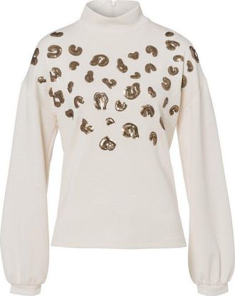 Tuzzi Nero T-Shirt mit Paillettenbesatz