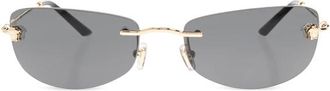 Versace Homme, Accessoires, Jaune, Taille: 60 MM Runway Lunettes de soleil