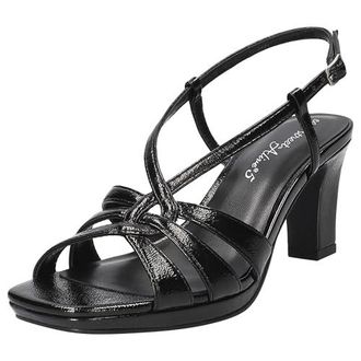 Easy Street Sandales &agrave; talons Valorie pour femme, Noir froiss&eacute;, 7 X-Wide