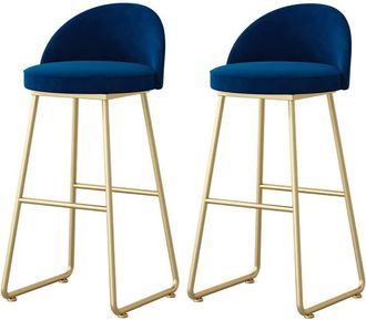 Generic Modernes Barhocker-Set, 2er-Set, Tresenhocker, Barhocker mit niedriger R&uuml;ckenlehne und Fu&szlig;st&uuml;tze, bequemer Esszimmerstuhl