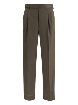 Brioni Capri Hose mit Falten - Braun