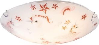 Globo Lighting Deckenleuchte Kinderzimmer rosa Mädchen Einhorn Kinderleuchte Deckenlampe, Metall, 2x E27 Fassungen, DxH 40x10 cm