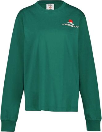 Casablanca Homme, Tops, Vert, Taille: S Montagne Snow Long-Sleeved