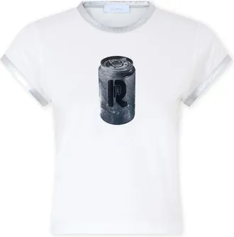 Paco Rabanne Can Print T-Shirt - - Tops - Damen - Wei&szlig; - S