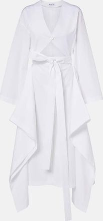 Alaia Ala&iuml;a Midikleid aus Baumwollpopeline