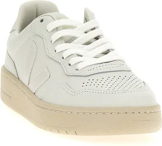 Veja Leather Lace-Up Sneakers - White