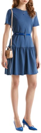 Benetton Damen 3u53dv01h Kleid, blau, L