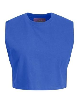 Jack & Jones Jack & Jones Jxalvira Slim SL Crop Every Tee JRS Sn T-Shirt pour Femme, Blue Iolite, L