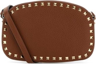 Valentino Garavani Femme, Sacs, Brun, Taille: ONE Size Rockstud Mini Crossbody Bag