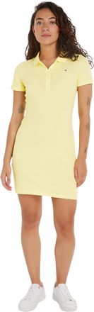 Tommy Hilfiger Damen Polokleid 1985 Slim Pique Slim Fit, gelb (Yellow Tulip), XXL
