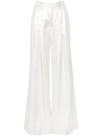 Chlo&eacute; Seidenhose mit weitem Bein - Silber