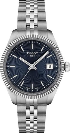 Tissot Ballade 34mm, Swiss Made Quarzwerk, Blau Grau Damenuhr T156.210.11.041.00