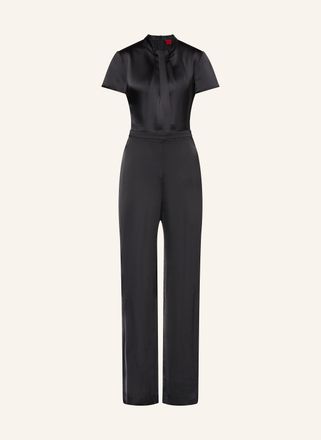 HUGO BOSS Hugo Satin-Jumpsuit Katene schwarz