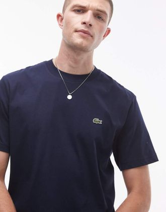 Lacoste Marineblaues T-Shirt mit Logo