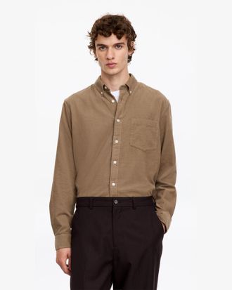 Arket Hemd Aus Baumwoll-Feincord -Beige