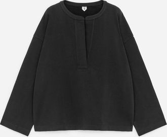Arket Sweatshirt Mit Schlitz -Schwarz