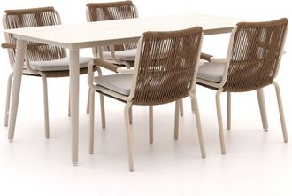 Bellagio la vita attrattiva Bellagio Caronia/Sora 160 cm Gartenm&ouml;bel-Set 5-Teilig Stapelbar