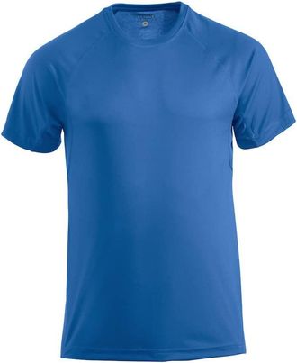 Clique Herren T-Shirt, Laufshirt, hohe Sichtbarkeit, neonfarben, CQ029338, Royalblau (55), Large