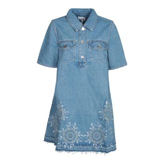 Ganni Femme, Robes, Bleu, Taille: 38 FR Broderie Anglaise Mini Dress