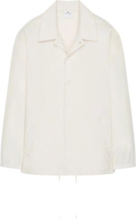 Courr&egrave;ges Homme, Vestes, Blanc, Taille: L Veste Coach Imprim&eacute;e