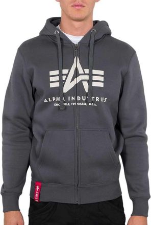 Alpha Industries Alpha Industries Herren Basic Zip Hoodie Kapuzenpullover, Greyblack, S