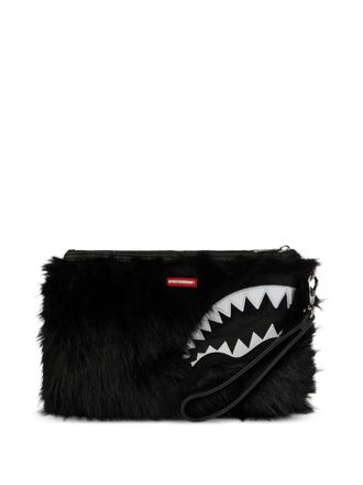 Sprayground Cray faux-fur clutch bag - Schwarz
