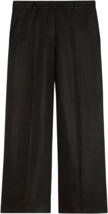 Max Mara Femme, Pantalons, Noir, Taille: 40 FR Pantalone canvas in lino