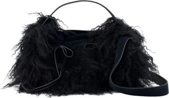 Acne Studios Multipocket Fur Edge - - Bags - unisex - Schwarzk - ONE SIZE