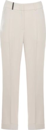 PESERICO Femme, Pantalons, Beige, Taille: 40 FR Cropped Pantalons