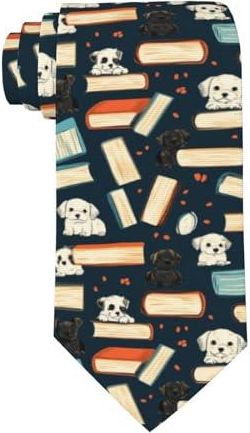 Generic Livres Sur Les Chiots Joueurs Cravates Classique Cravates Hommes Élégante Cravate Homme Pour Bureau Célébrations Travail