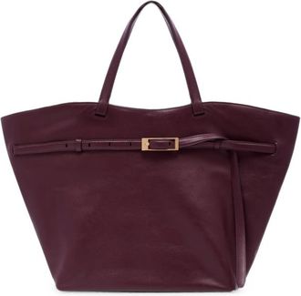 Anine Bing Elly Tote Small-grained Leather - Fig