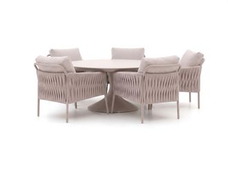 Suns Fiave/Nova &oslash; 150 cm Low Gartenm&ouml;bel-Set 6-teilig