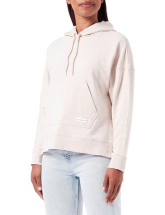 Tommy Hilfiger Damen Long Hoodie UW0UW04783 Schwere Strickwaren, Beige (Chasmere Creme), L