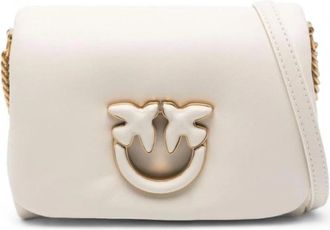Pinko Pinko, Femme, Sacs, Blanc, Taille: ONE Size Love Click Puff Shoulder Bag