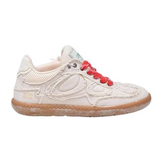 Ganni Femme, Chaussures, Blanc, Taille: 36 EU Baskets en toile