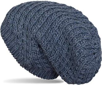 styleBREAKER Bonnet Mou en Maille épaisse, Unisexe, Bonnet tricoté dhiver 04024158, Couleur:Bleu