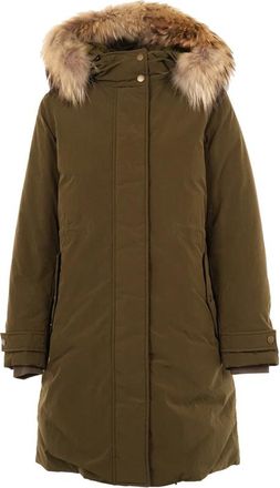 Woolrich Femme, Manteaux, Vert, Taille: 38 FR Manteau Parka Grace en Fourrure Verte
